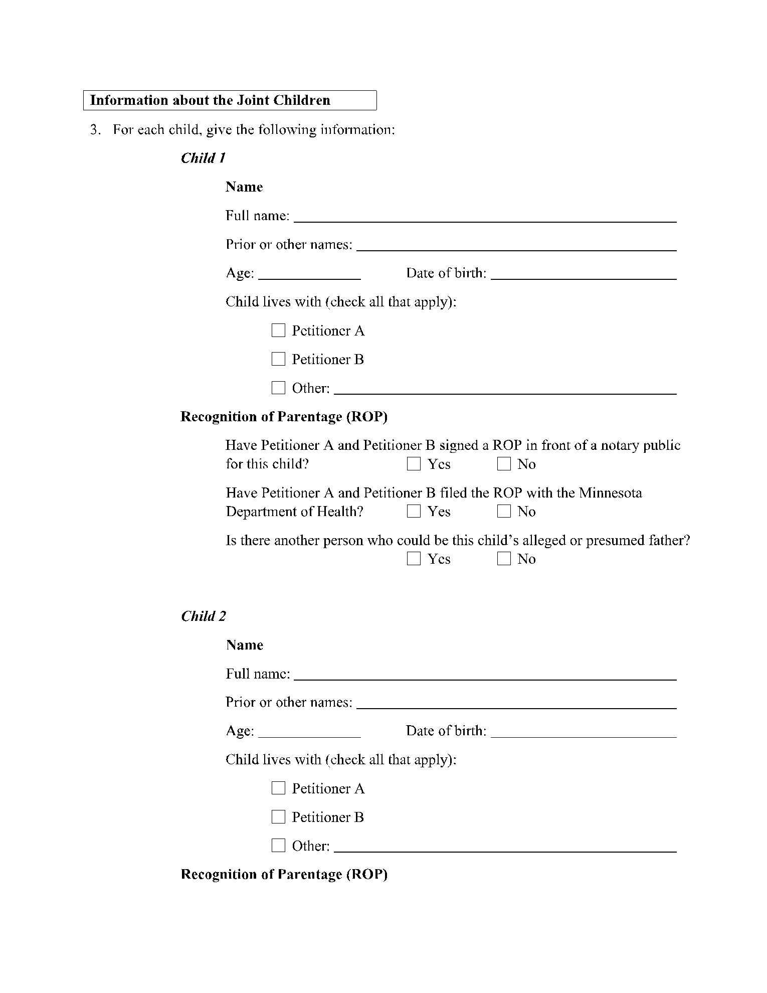 Joint Custody Agreement 3
