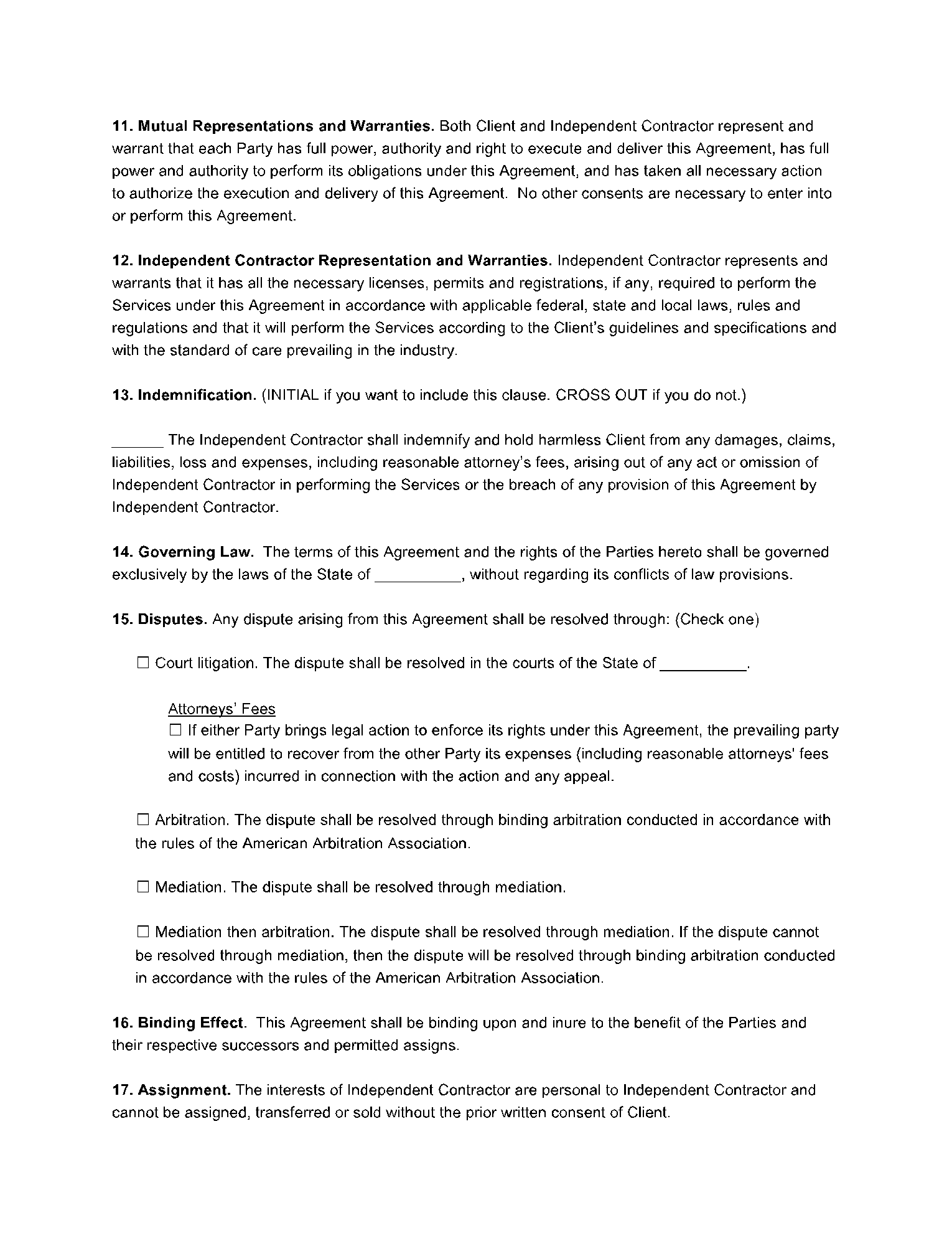 Freelance Client Contract Template Oplasopa