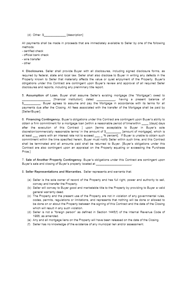 Real Estate For Sale By Owner Contract Template (Free)