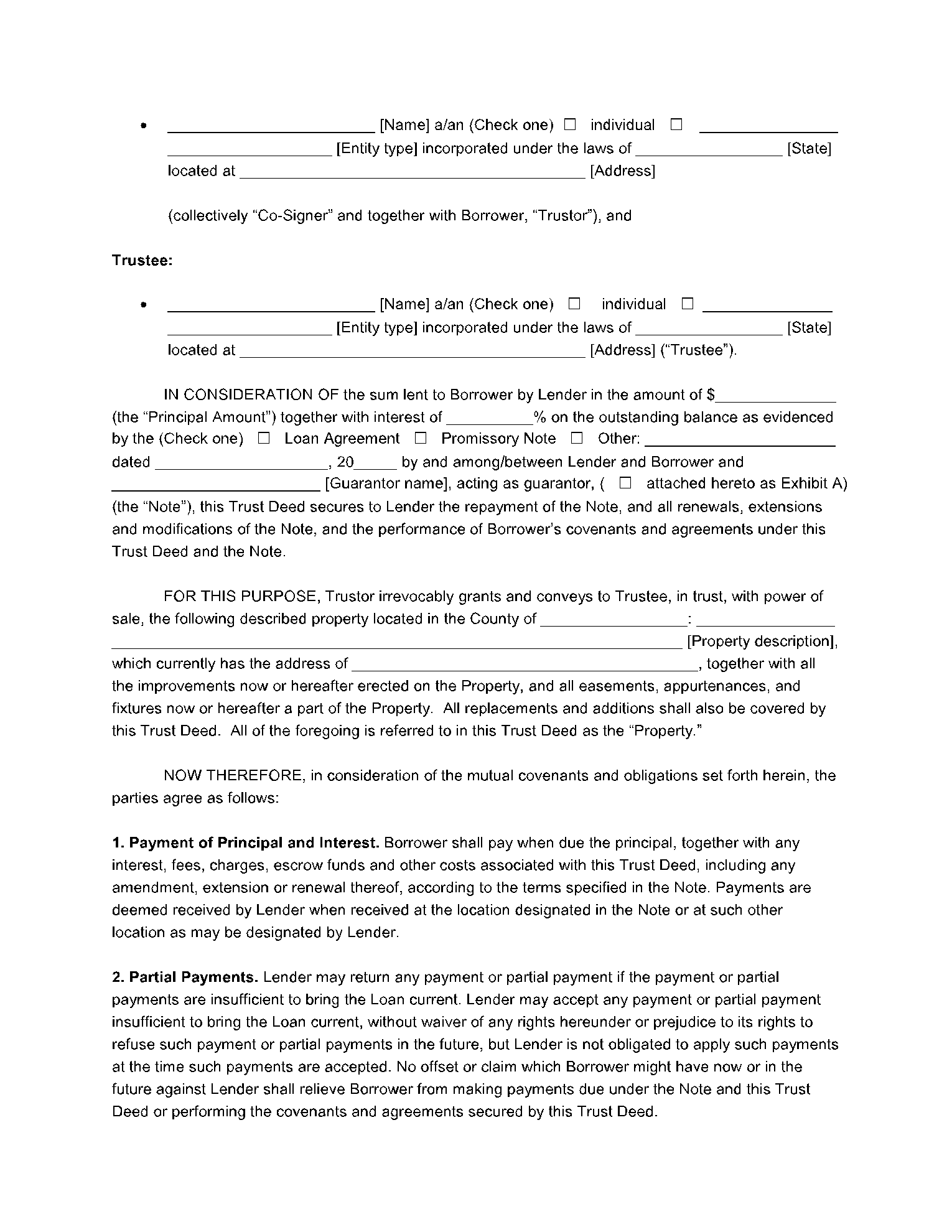 California Deed Of Trust Form 2 California Deed Of Trust Form 2