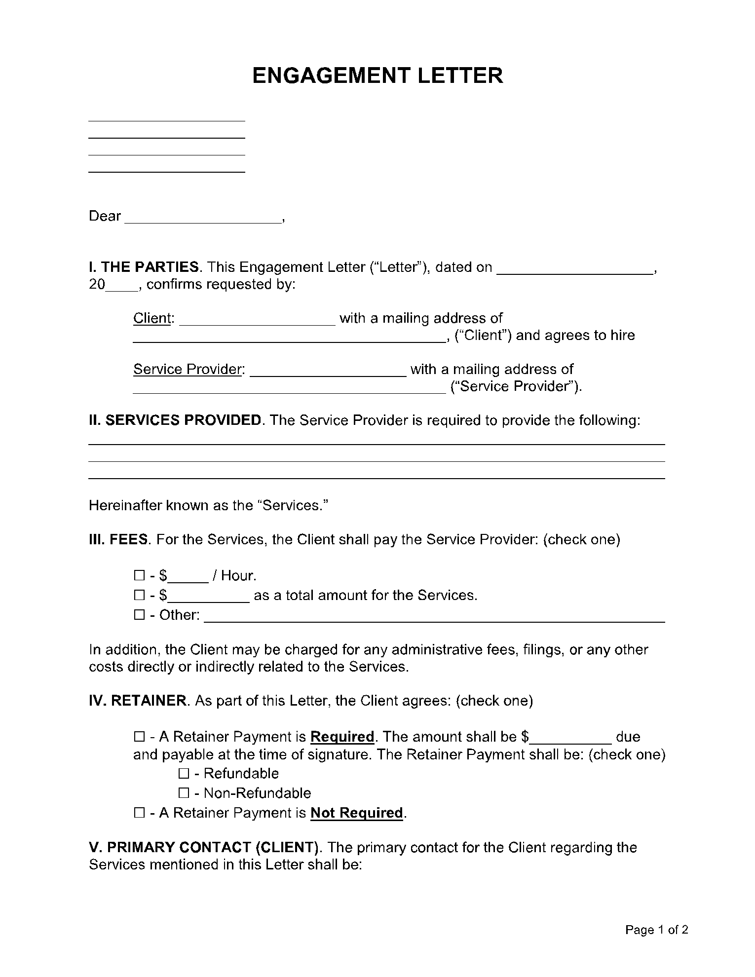 Cpa Engagement Letter Template Prntbl concejomunicipaldechinu gov co