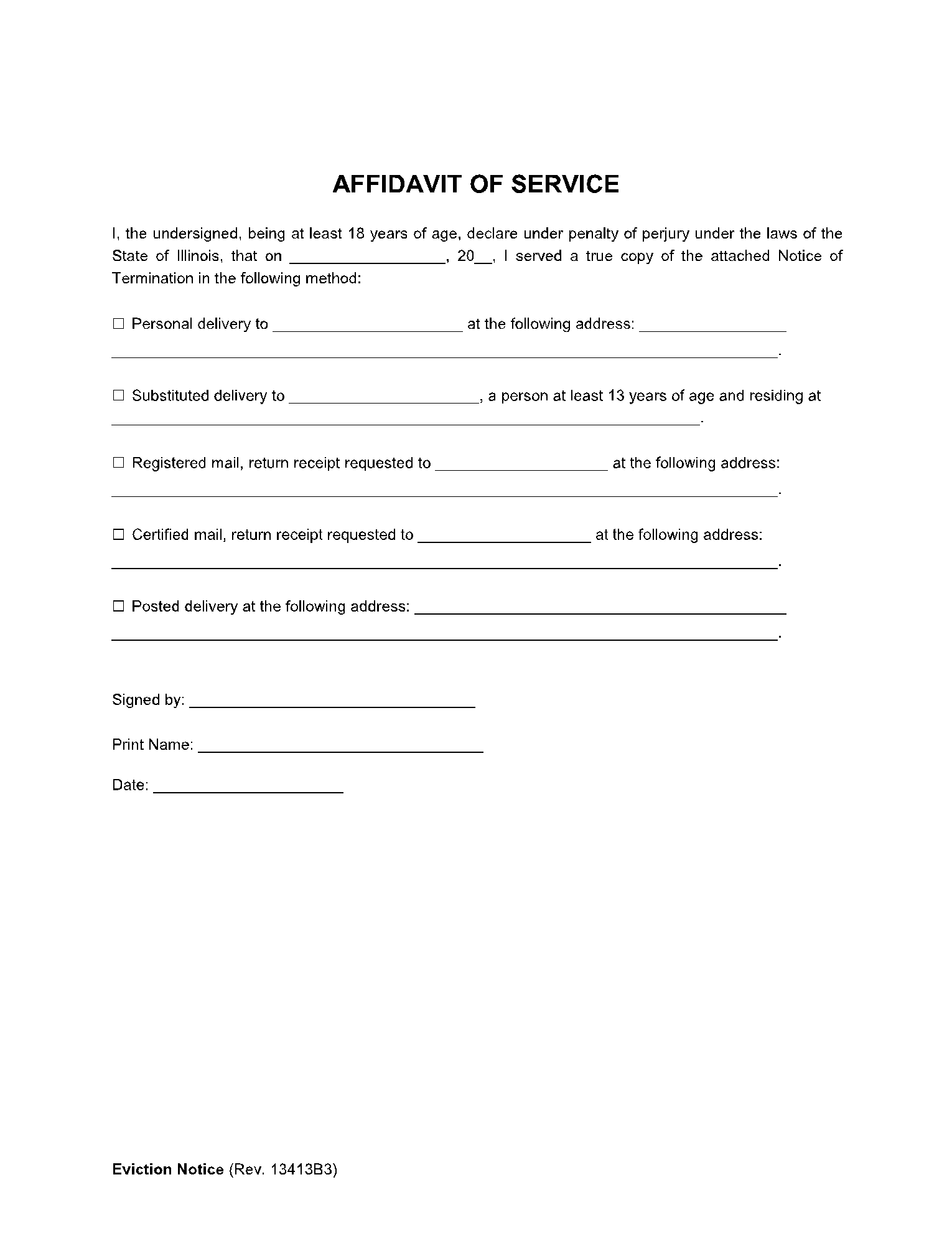 Free Illinois Eviction Notice Forms Process Laws Word Pdf Eforms 5 