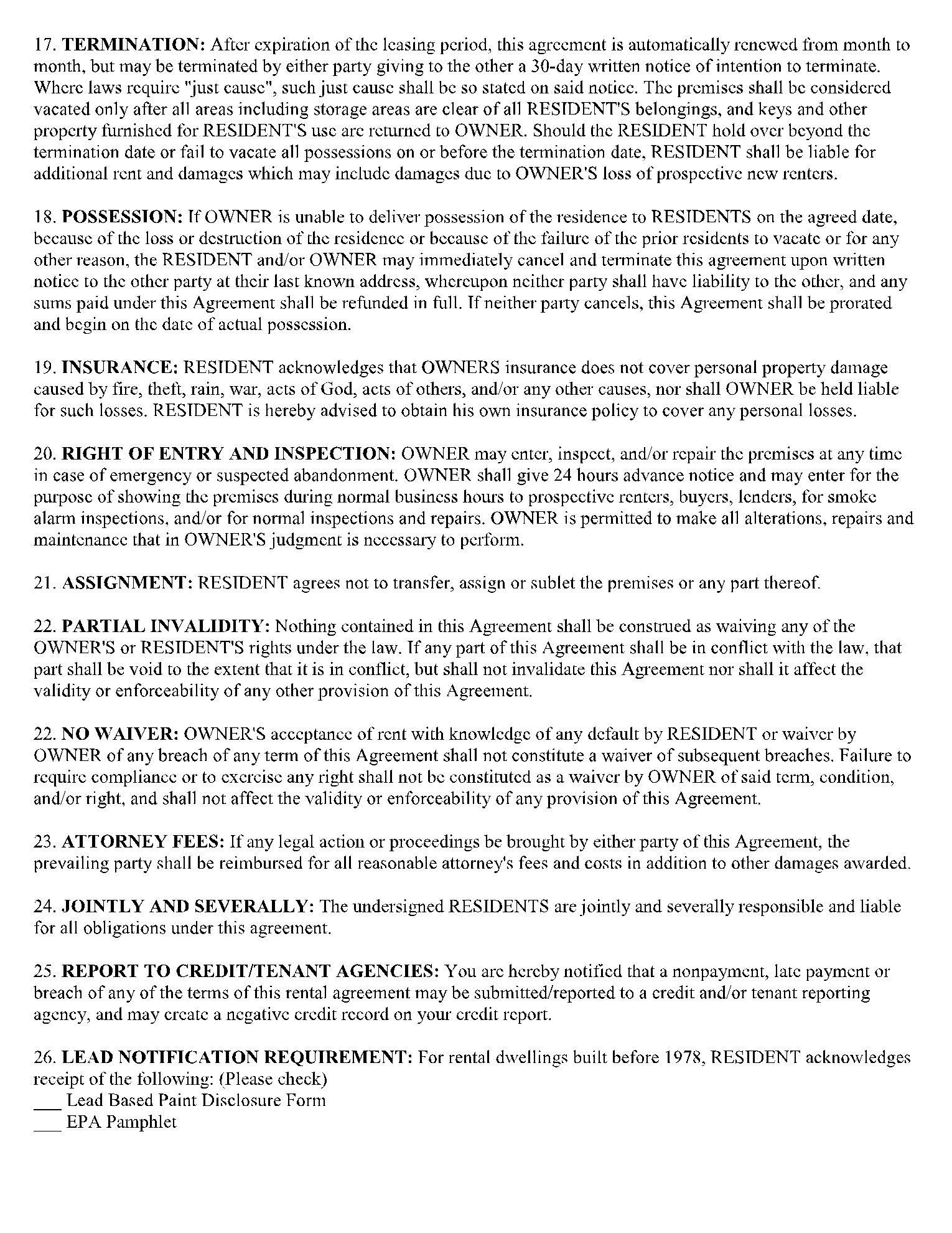 Basic Rental Agreement 3 Basic Rental Agreement 3