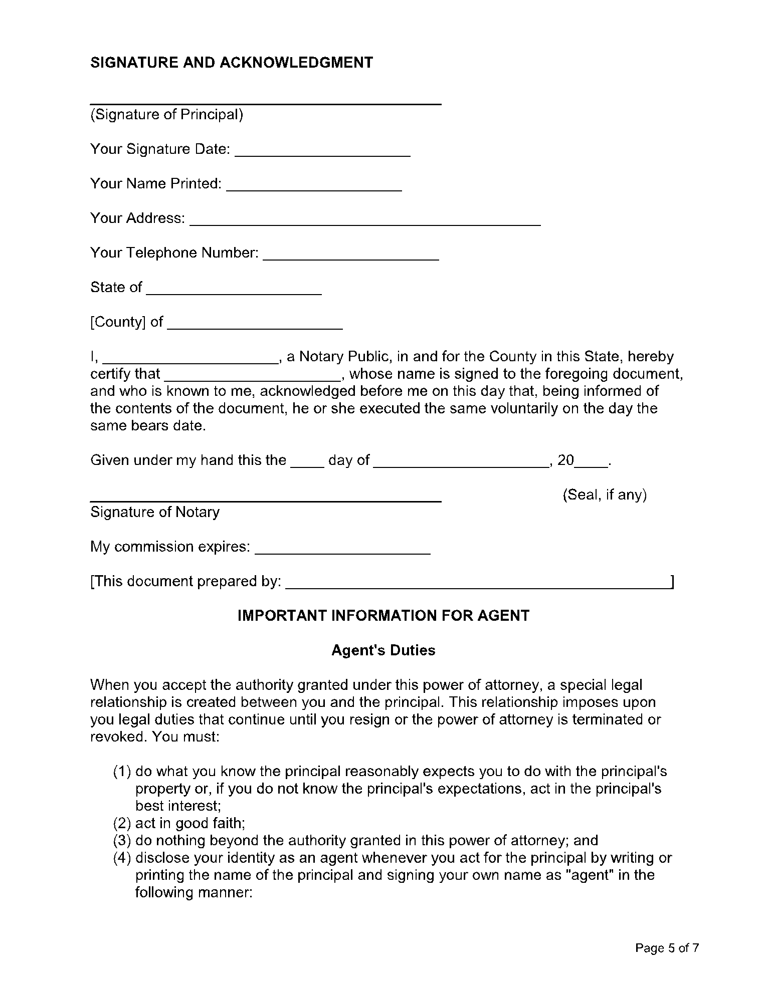 Power of Attorney Alabama 5