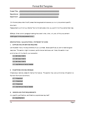 Bid Proposal Template: Get Your Free Sample Now! - CocoSign