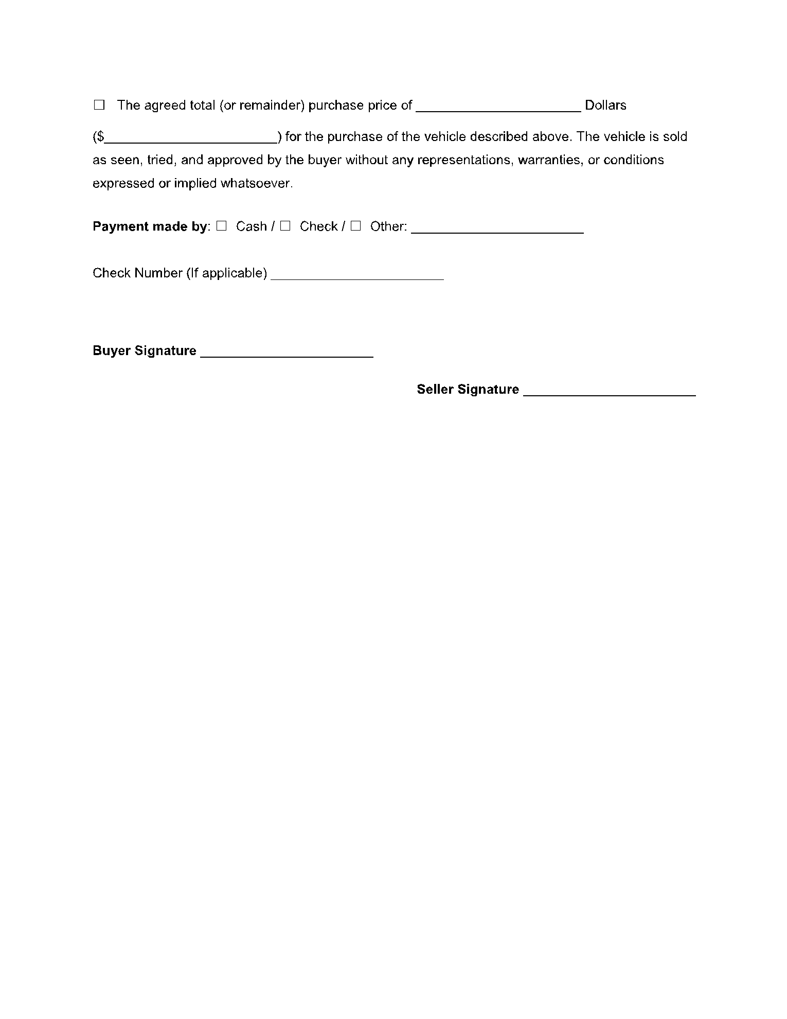 Car Sale Receipt 2