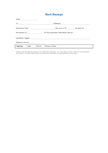 Rent Receipt Template: Get Your Free Sample Now! | CocoSign