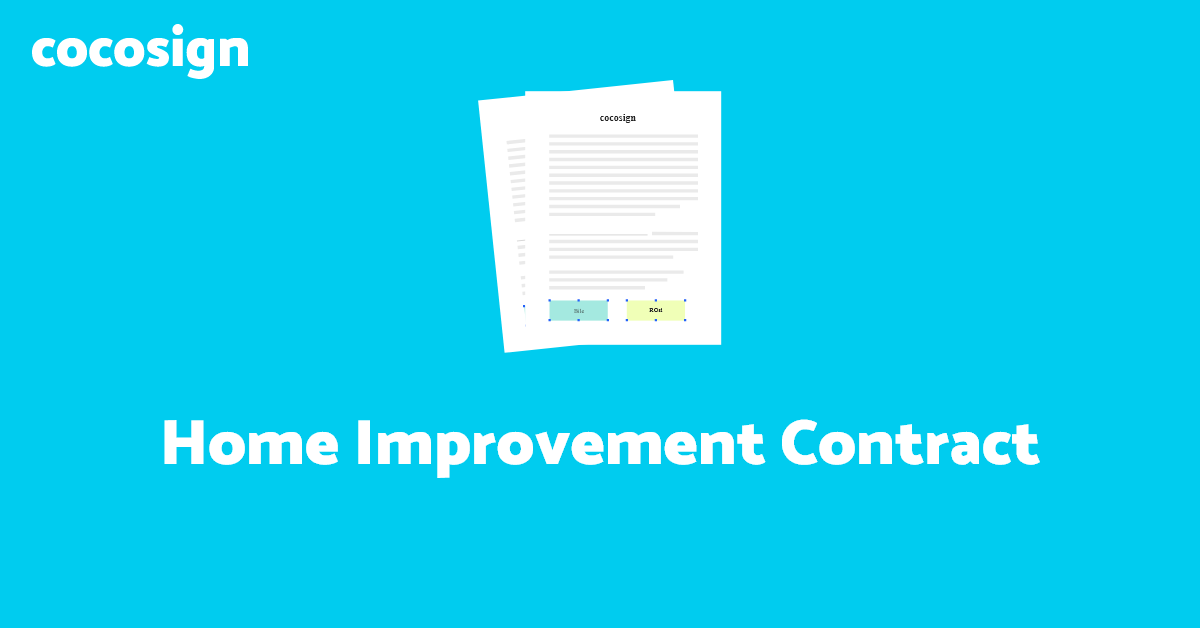 Home Improvement Contract Template: Free Sample (2021)