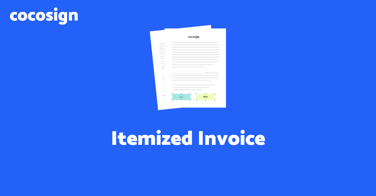 Itemized Invoice Template (Free Download) | CocoSign