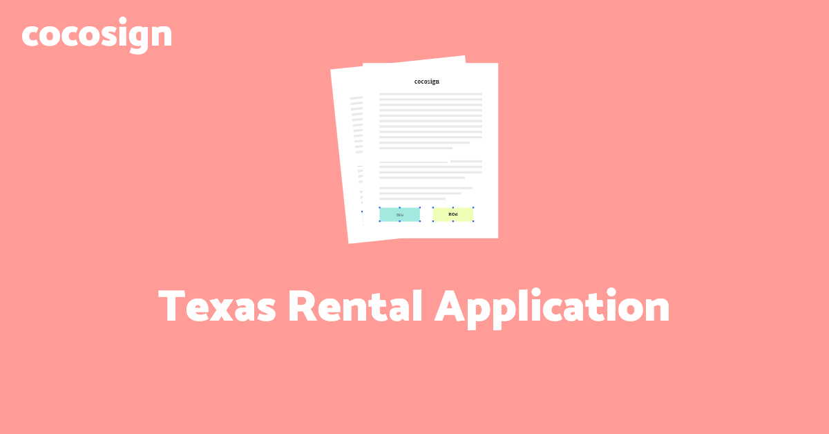 Free Texas Rental Application Template in 2021 - CocoSign
